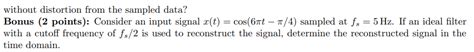 solved an input signal given as