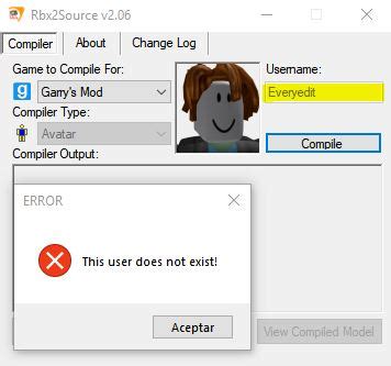 User Doesn T Exist Even If It Does Issue 11 MaximumADHD Rbx2Source GitHub