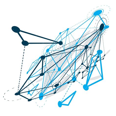 Premium Vector Abstract Geometric 3d Wireframe Object Digital