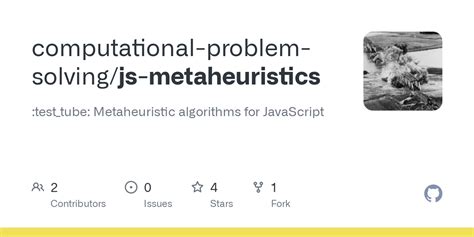GitHub Computational Problem Solving Js Metaheuristics Test Tube