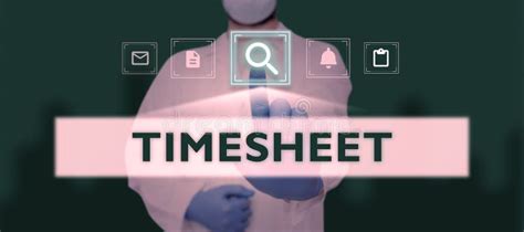 Text Sign Showing Timesheet Business Showcase Graphical Representation Of Period Time On Which