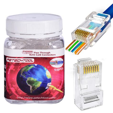 Ehternet Rj Cat P C Modular Connector For Connection Pack Of Amazon In Home Improvement