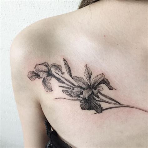 Iris Iris Flower Flowertattoo Blacktattoo Ink Tattoo