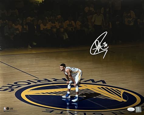 Stephen Curry Golden State Warriors Signed Center Court 16x20 Photo Js