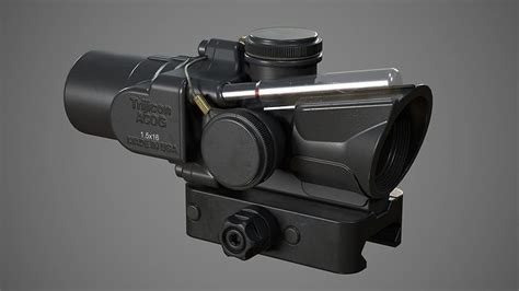 3d Model Acog 1 5x16s Replica Vr Ar Low Poly Cgtrader