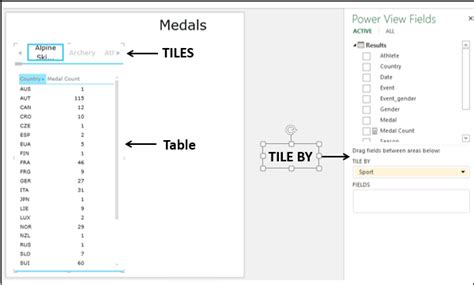 Excel Power View Tiles Visualization