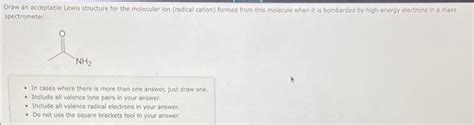 Solved Draw An Acceptable Lewis Structure For The Molecular