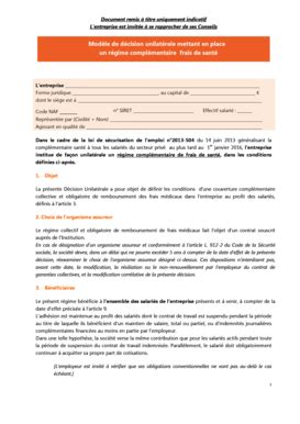 Fillable Online Mod Le De D Cision Unilat Rale Mettant En Place Un R Unica Fax Email Print