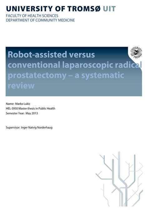 Pdf Robot Assisted Versus Conventional Laparoscopic Radical