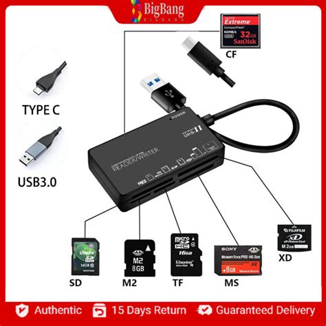 Type C Usb2 0 Multi Card Reader Sd Xd Cf Tf Ms M2 Card Reader All In