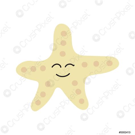 Cute Starfish Vector Illustration Element Stock Vector 5302413