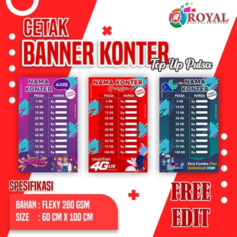 Jual Spanduk Konter Daftar Harga Indonesia Shopee Indonesia My Xxx Hot Girl