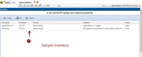 testlink inventory management