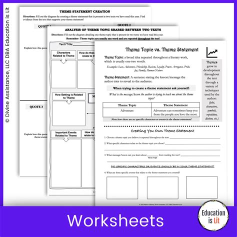 Theme Activities Theme Analysis Paper Tent With Multiple Templates