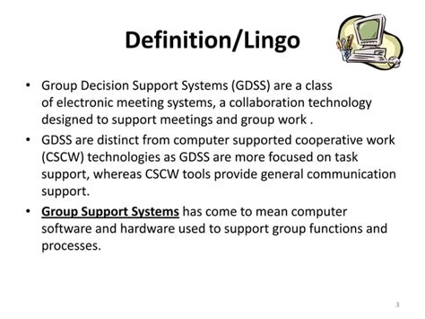 Group Decision Support Systems Gdss Pptx Computing Technology