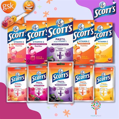 SCOTT S VITAMIN C 50 S 15 S Pastilles Orange Mixed Berries Peach