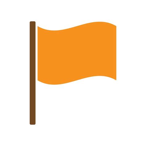 Premium Vector Orange Flag Mark Vector Icon