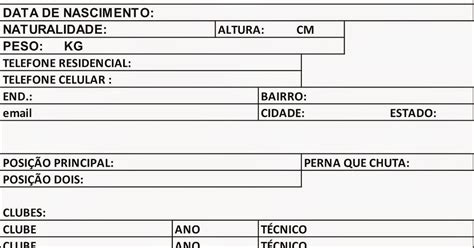 Pampulha Futebol Clube Ficha De InscriÇÃo Processo Seletivo 20142015