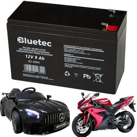 Akumulator Żelowy Bezobsługowy 12V 9Ah Ups Zabawki Blow Motoryzacja