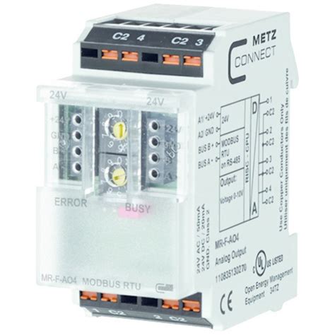 metz connect metz connect mr f ao4 modbus rtu modbus modul 24 v ac 24