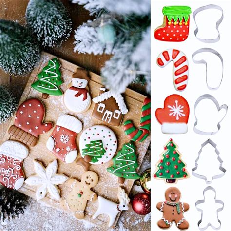 พิมพ์กดคุกกี้ Xmas สแตนเลสหนา คุณภาพดี พิมพ์กดฟองดอง ขนมปัง แซนวิช ผัก คริสต์มาส Cookie Cutter