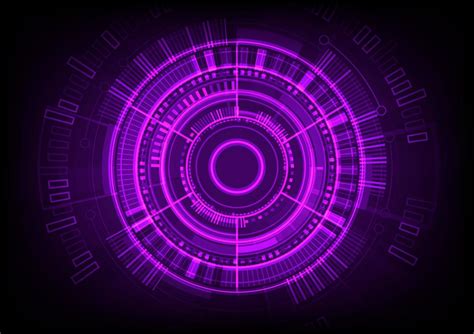Abstract Circuit Technology Background With Digital Data Connection