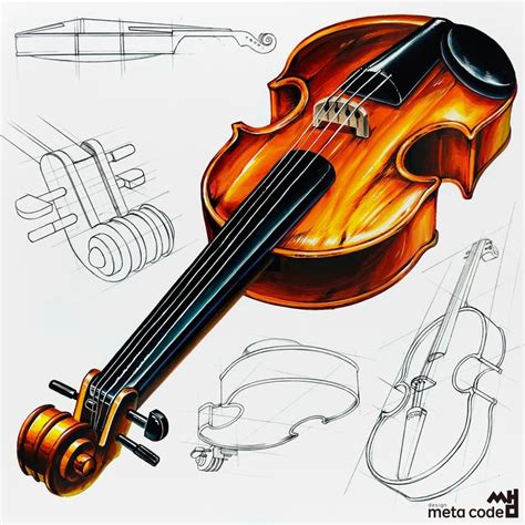 바이올린 개체묘사 드로잉 [강남메타코드쌤] Musique