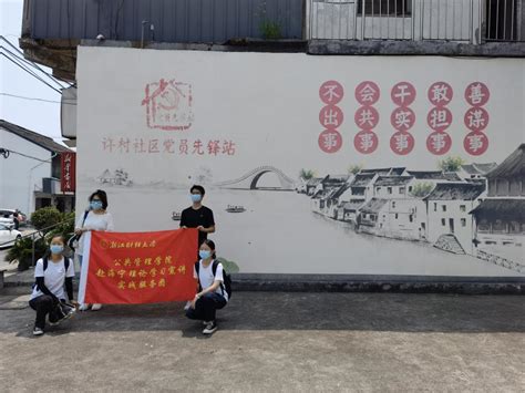 树文明乡风，建美丽城镇 高校学子深入海宁市许村镇社区调研