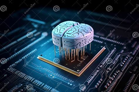 Computer Chip In Abstract Shape Of Brain Artificial Intelligence Neural Networks Brain Concept