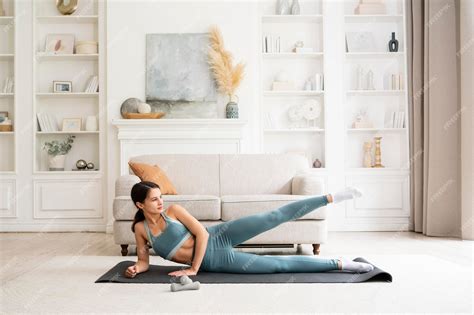Free Photo Woman Doing Her Workout At Home
