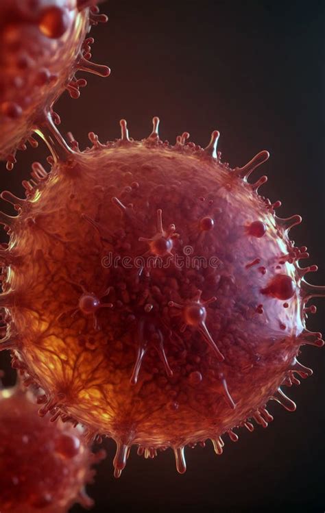 Depiction Of Virus Particles In Reproduction Submicroscopic Infectious Agent Infecting Cells Of