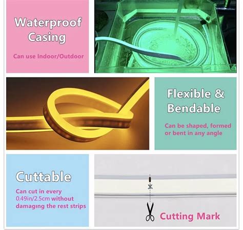 실리콘 방수 Led 네온 플렉스 12v 스트립 5050 Smd 스트립 라이트
