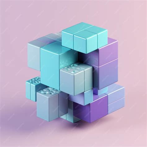 Premium Ai Image A Threedimensional Cube In Soft And Geometric Form