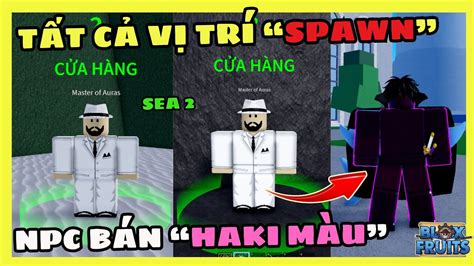Tất Cả Vị Trí Spawn NPC BÁN HAKI MÀU Ở SEA 2 Và Mẹo Mua Full Màu Haki