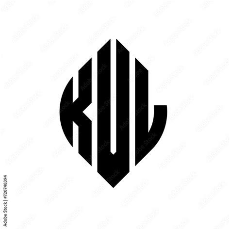 Kvl Circle Letter Logo Design With Circle And Ellipse Shape Kvl