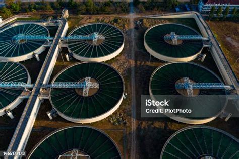 Vista Aerea Dellimpianto Di Trattamento Dellacqua Potabile