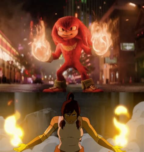 Knuckles And Korra Fire Sparring By Geoomega123 On Deviantart