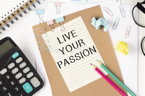Live Your Passion Text Concept Written Stock Image Image Of Future