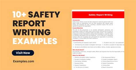 Safety Report Writing Examples Format How To Create Pdf