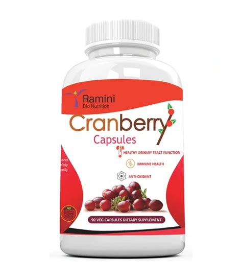Cranberry Capsules 500 Mg 90 Veg Capsules Thinkayurvedafirst™