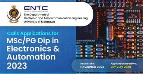 MSc PG Diploma In Electronics And Automation At University Of Moratuwa
