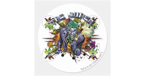 The Joker Explosion Classic Round Sticker Zazzle