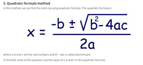CBSE Class Maths Revision Notes Chapter Quadratic Equations