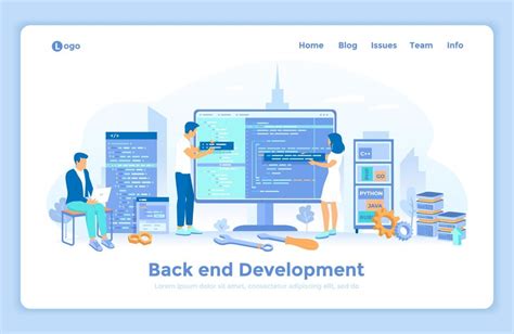 Premium Vector Backend Development Coding Testing Software