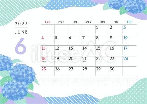 2023年 お花の卓上カレンダー 6月イラスト No 23139447無料イラストならイラストAC
