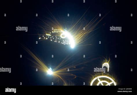 Metal 3d Printer Printing Three Dimensional Object From Metal Powder In Dark Close Up Selective