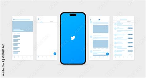 Twitter X Interface Mockup Editorial Twitter X Interface Social Media