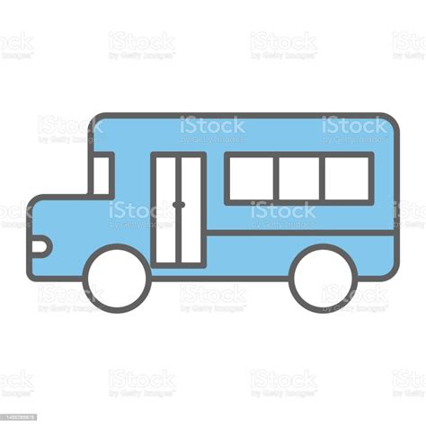 스쿨 버스 아이콘 그림입니다 교통 아이콘에 적합합니다 아이콘은 교육과 관련이 있습니다 두 톤 아이콘 스타일입니다 간단한 벡터