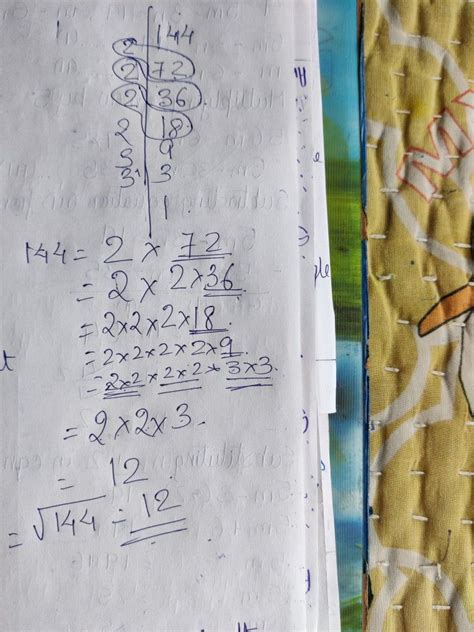 square root by prime factorization method