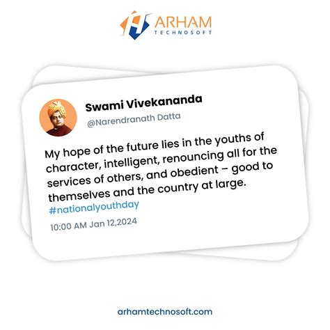 Arham Technosoft On Linkedin Nationalyouthday Swamivivekananda Inspiration